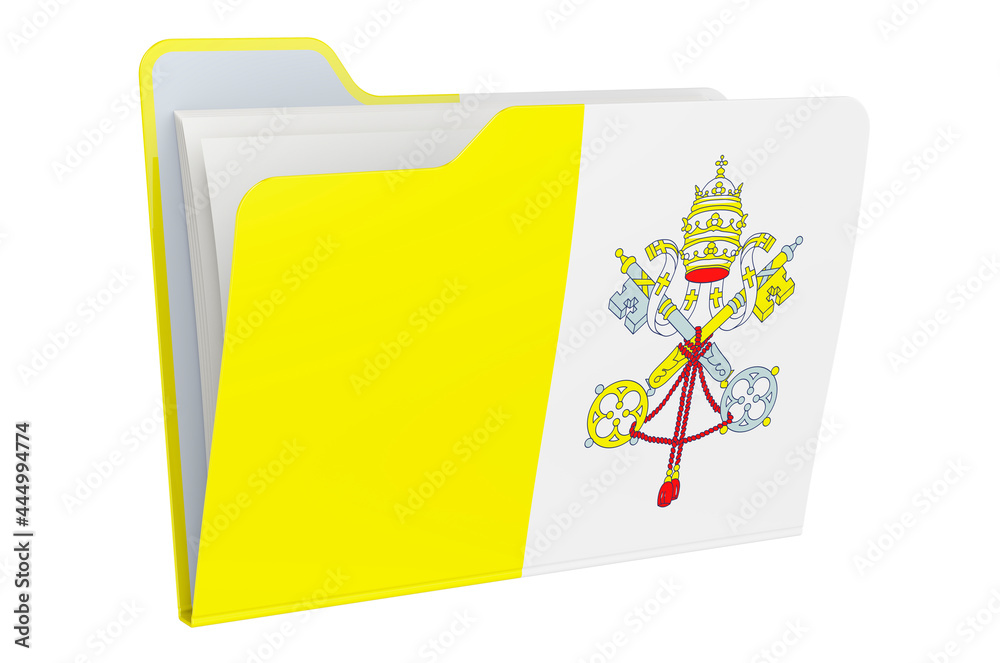 Computer folder icon with Vatican flag. 3D rendering Stock Illustration ...