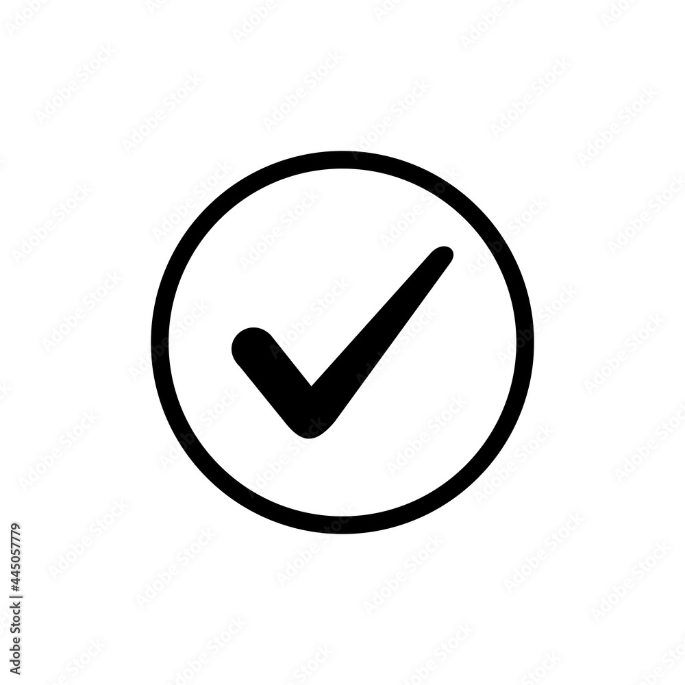 Check mark vector. Check mark icon. Tick mark symbol vector Stock ...