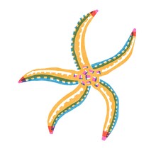Whimsical Starfish Ocean Life Art Free Stock Photo - Public Domain Pictures