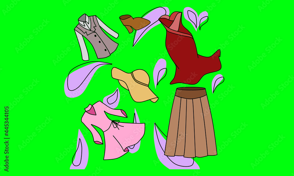 Colorless illustration design of various objects, very easy to use for ...