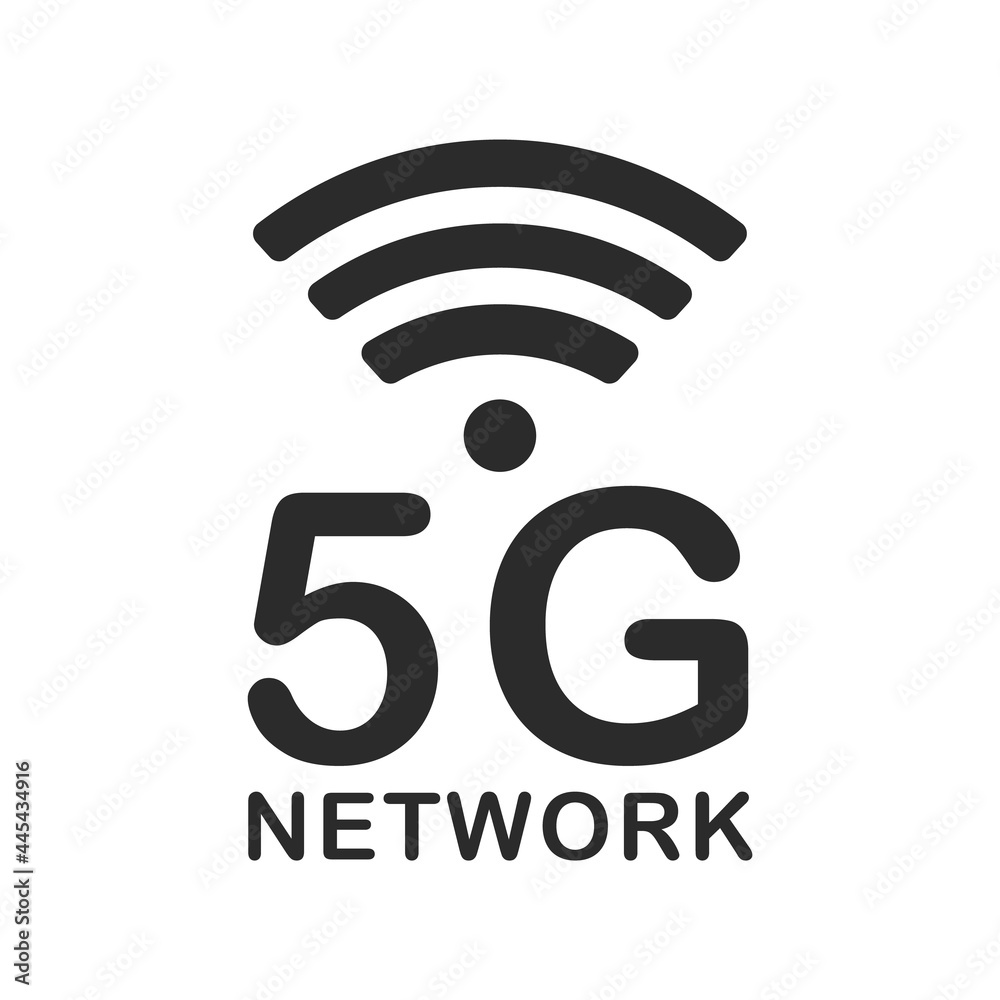 5G internet Network High speed icon vector design , isolated on white ...