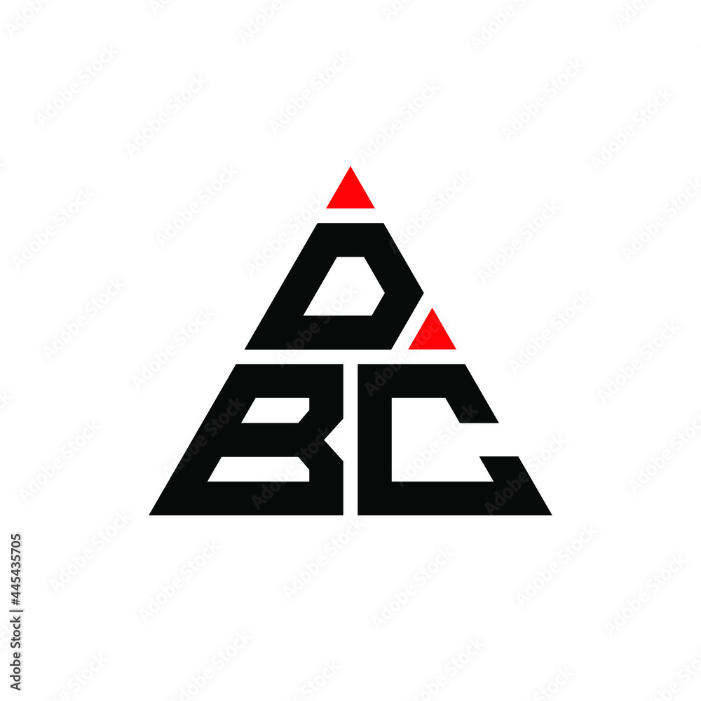 DBC triangle letter logo design with triangle shape. DBC triangle logo ...