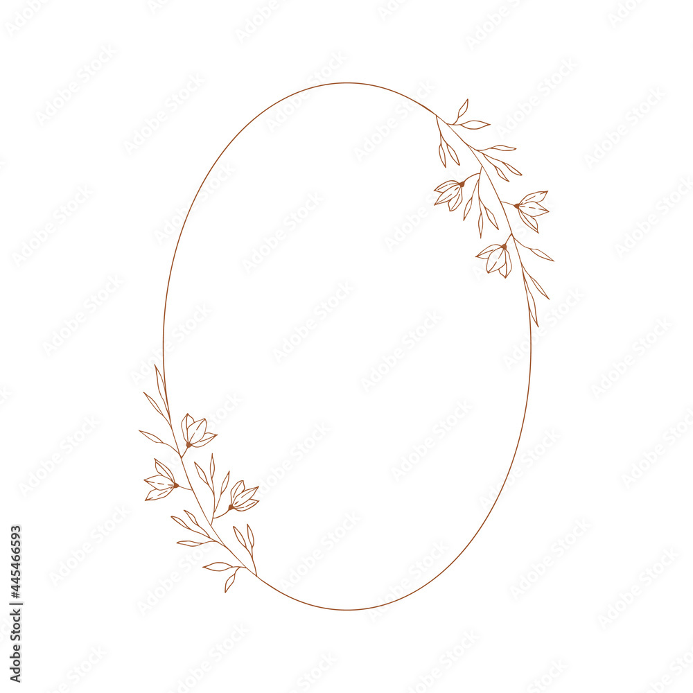 Simple Oval Frame Vector
