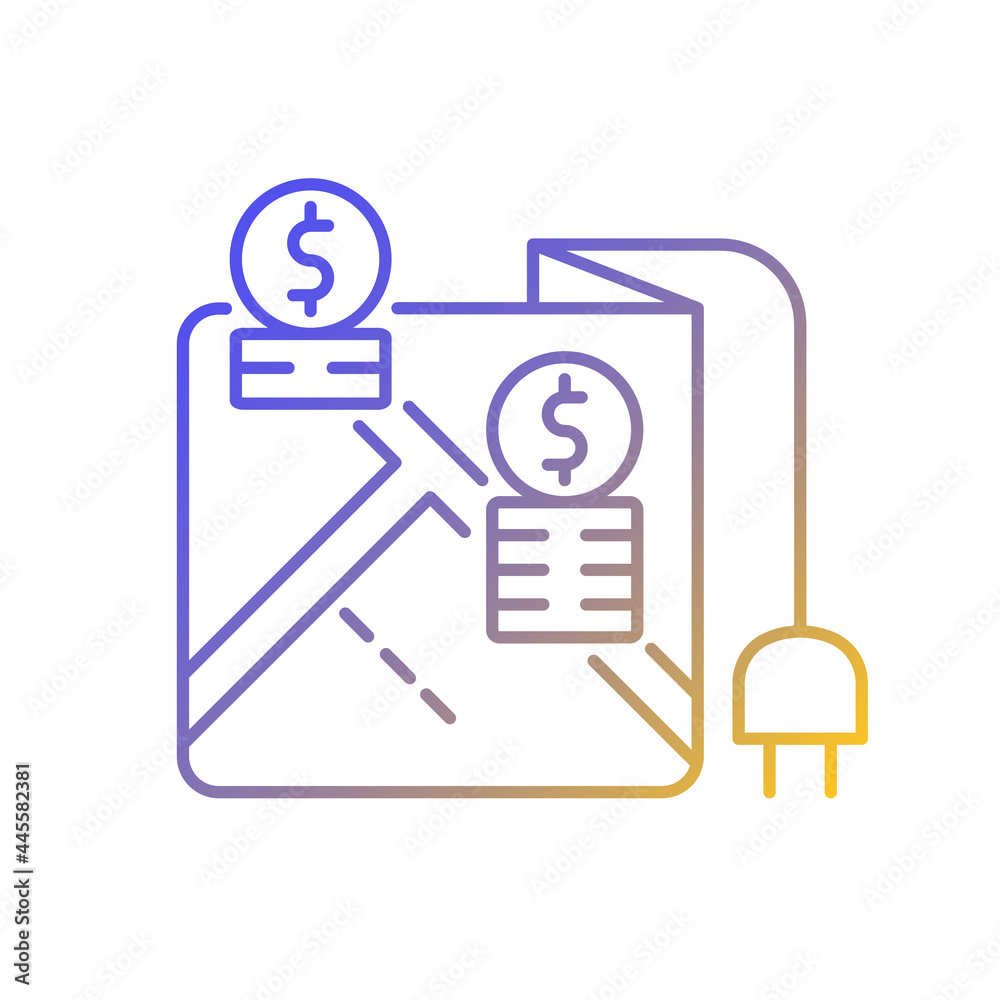 Pricing by locality gradient linear vector icon. Location on map for ...