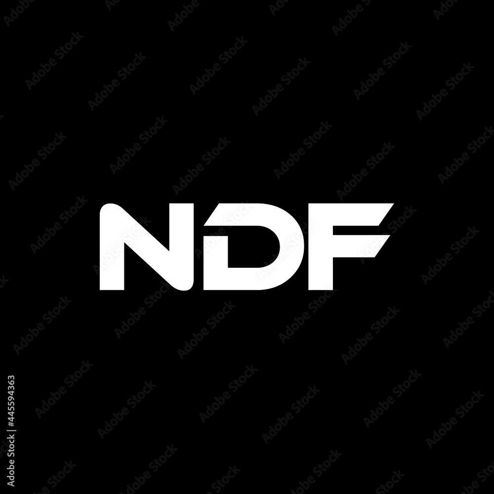 NDF letter logo design with black background in illustrator, vector ...