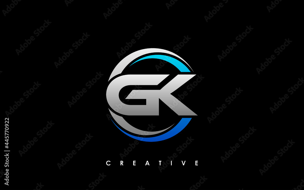 GK Letter Initial Logo Design Template Vector Illustration Stock Vector ...