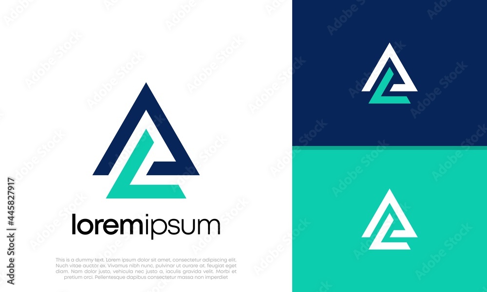 Abstract Initial logo vector. Initials AL. LA logo design. Innovative ...