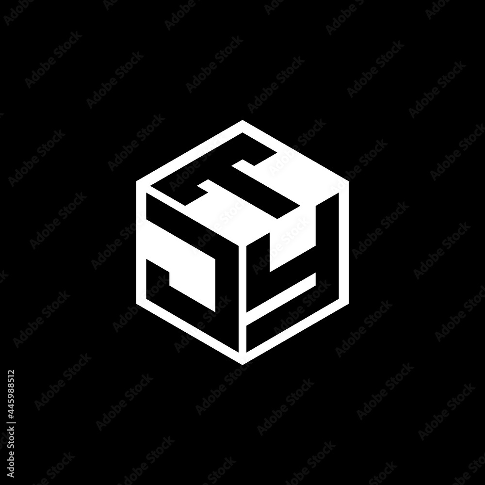JYT letter logo design with black background in illustrator, vector ...