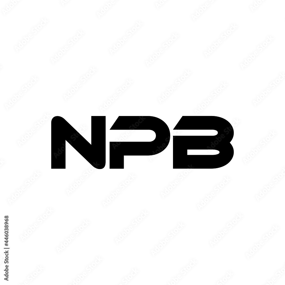 Stock-Vektorgrafik „NPB letter logo design with white background in ...