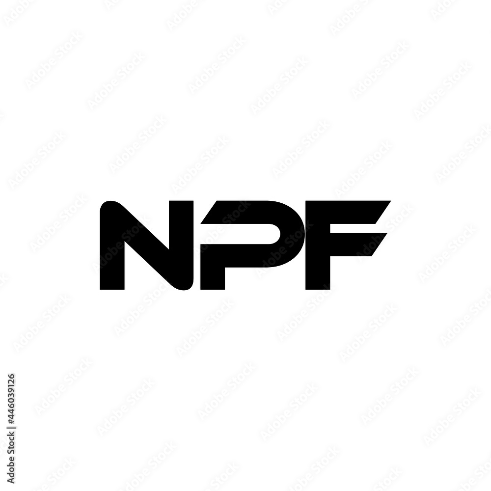 Stock-Vektorgrafik „NPF letter logo design with white background in ...