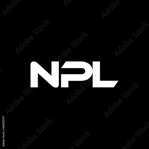 NPl letter logo design with black background in illustrator, vector ...