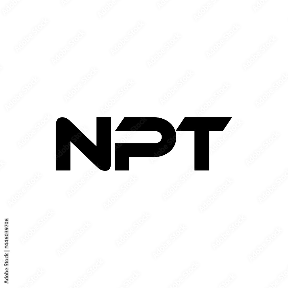 NPT letter logo design with white background in illustrator, vector ...