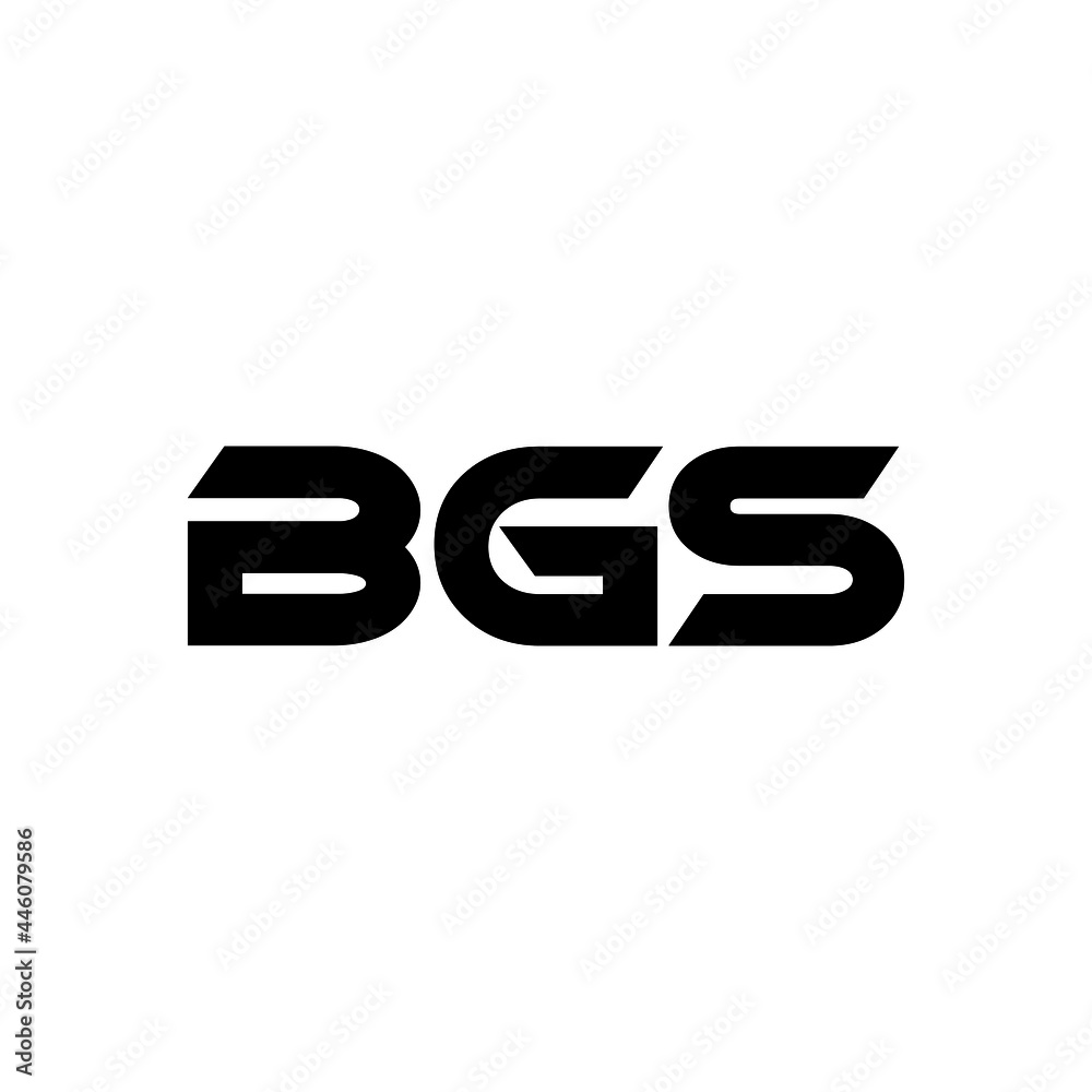 BGS letter logo design with white background in illustrator, vector ...