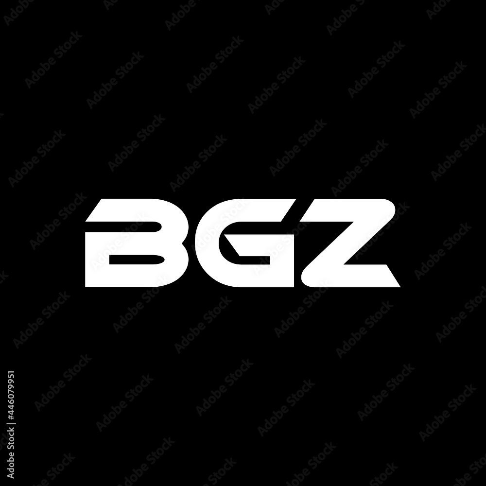 BGZ letter logo design with black background in illustrator, vector ...