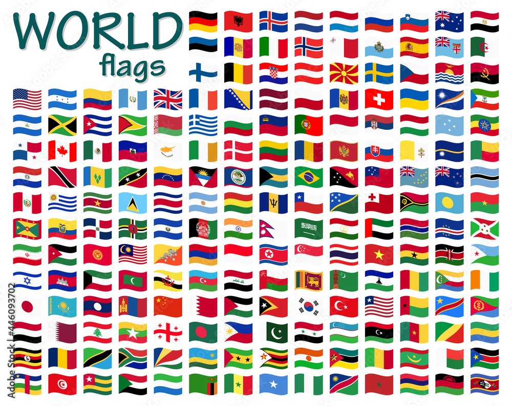 all country flags of the world Stock Vector | Adobe Stock