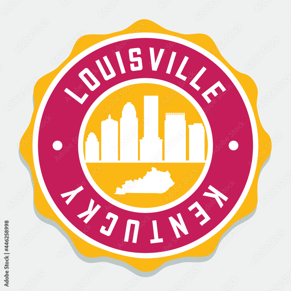 Louisville, KY, USA Badge City Vector Seal. National Symbol Skyline ...