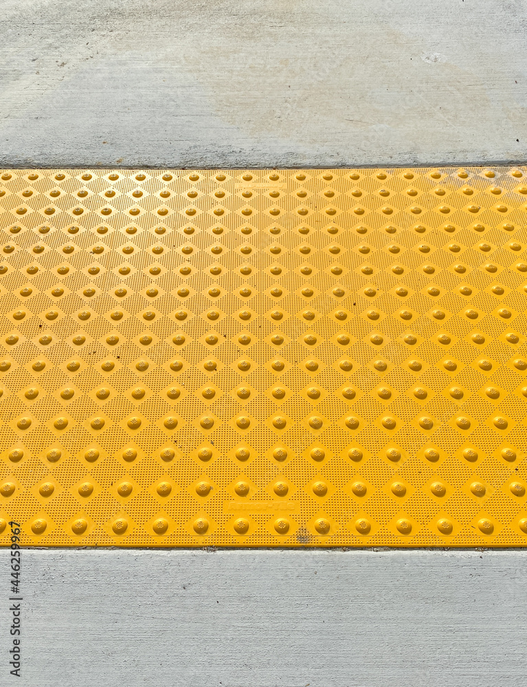 vertical sidewalk intersection yellow crosswalk pavement surface for ...