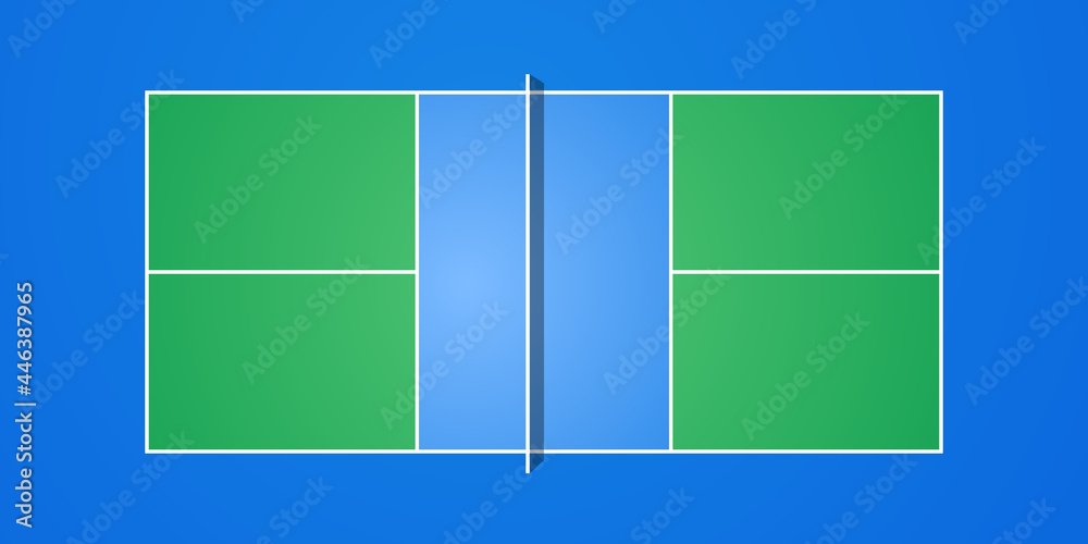 Pickleball court with official dimentsions Stock Vector | Adobe Stock