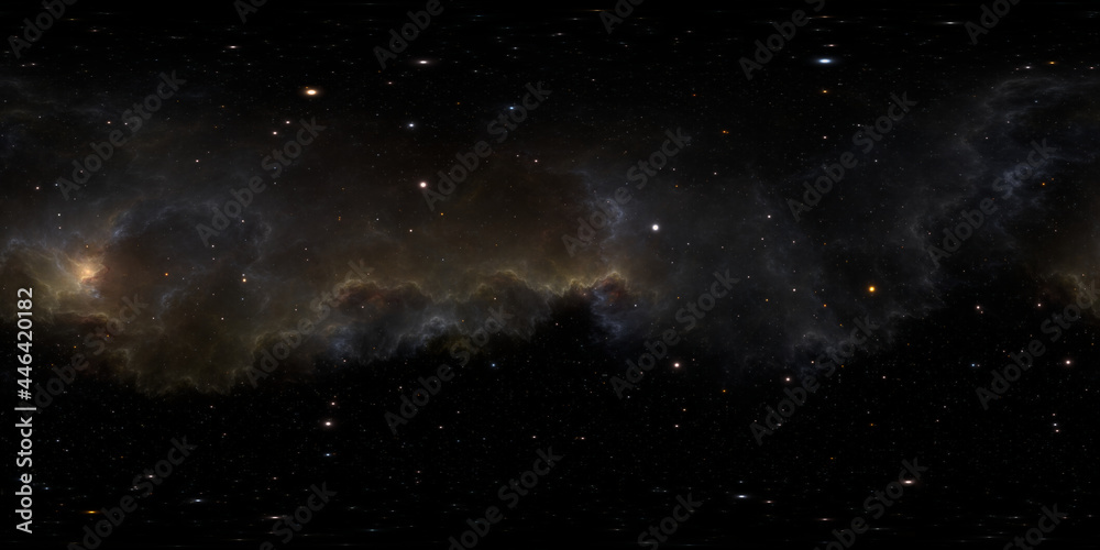 360 degree space nebula panorama, equirectangular projection ...