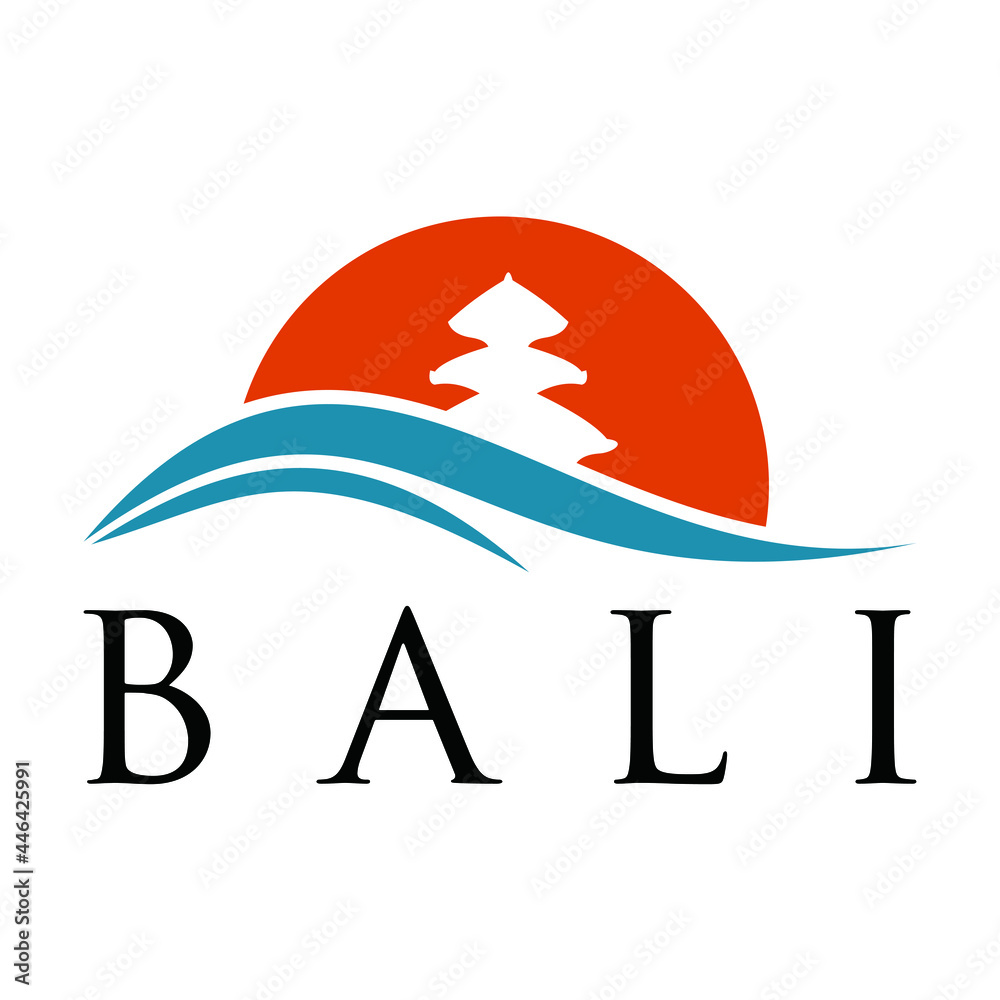 Bali Logo Design Vector Icon Symbol Stock Vector | Adobe Stock