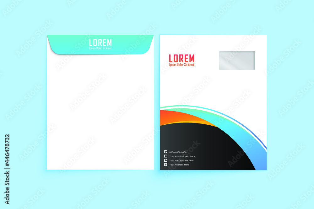 A4 Envelope template. Print ready template. C4 business Envelope ...