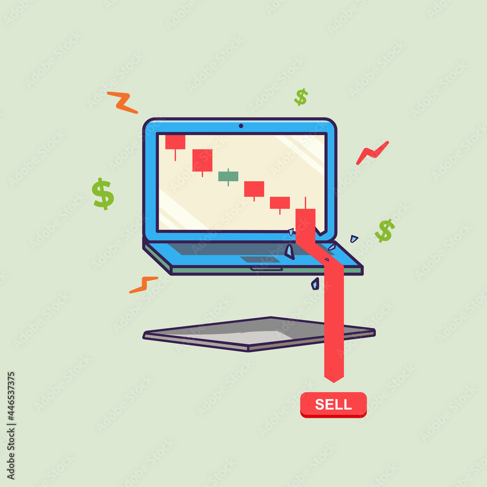 Cryptocurrency Stocks Bearish Downtrend Bear Market Dump Prices Go Down ...
