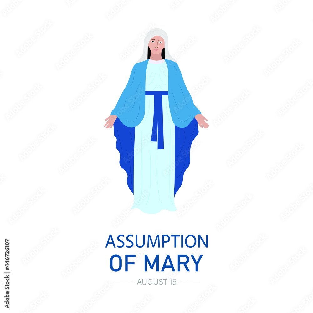 Assumption of Mary , Vector Illustration. Stock Vector | Adobe Stock