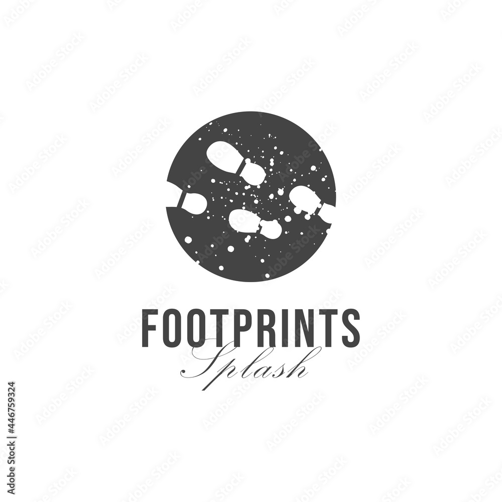 logo footprints classic premium, for editable and modification ...