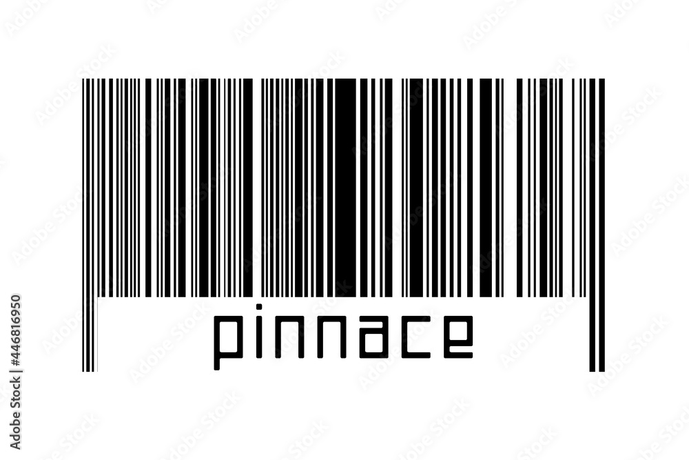Digitalization concept. Barcode of black horizontal lines with ...