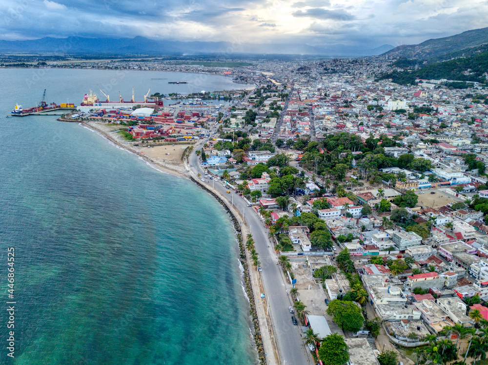 An Aerial View of the Famous Cap-Haitien Boulevard and the Port ...