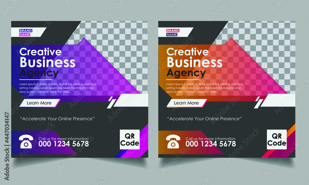 Social media template design for effective advertisement Stock Vector ...