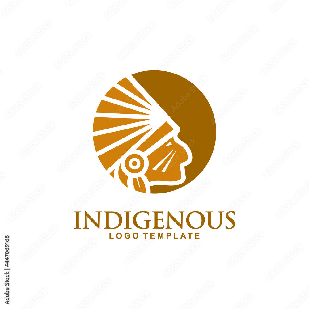 Native American Logo Design. Indigenous People Icon. Indian Vector ...