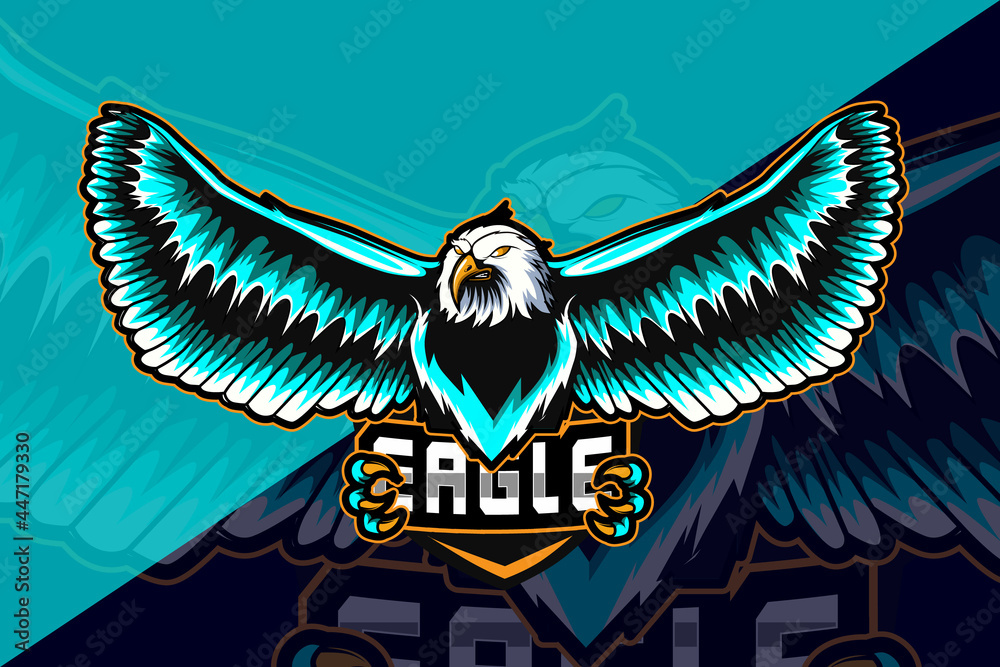 eagle gaming logo vector Stock Vector | Adobe Stock