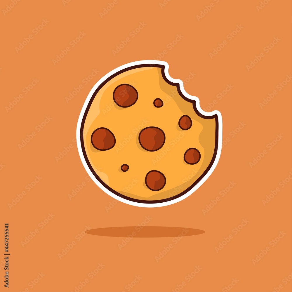 Chocolate Chips Cookies Cartoon Vector Illustration. Good Used for ...