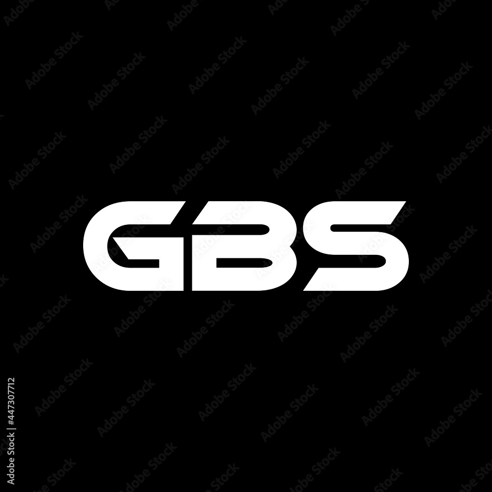GBS letter logo design with black background in illustrator, vector ...