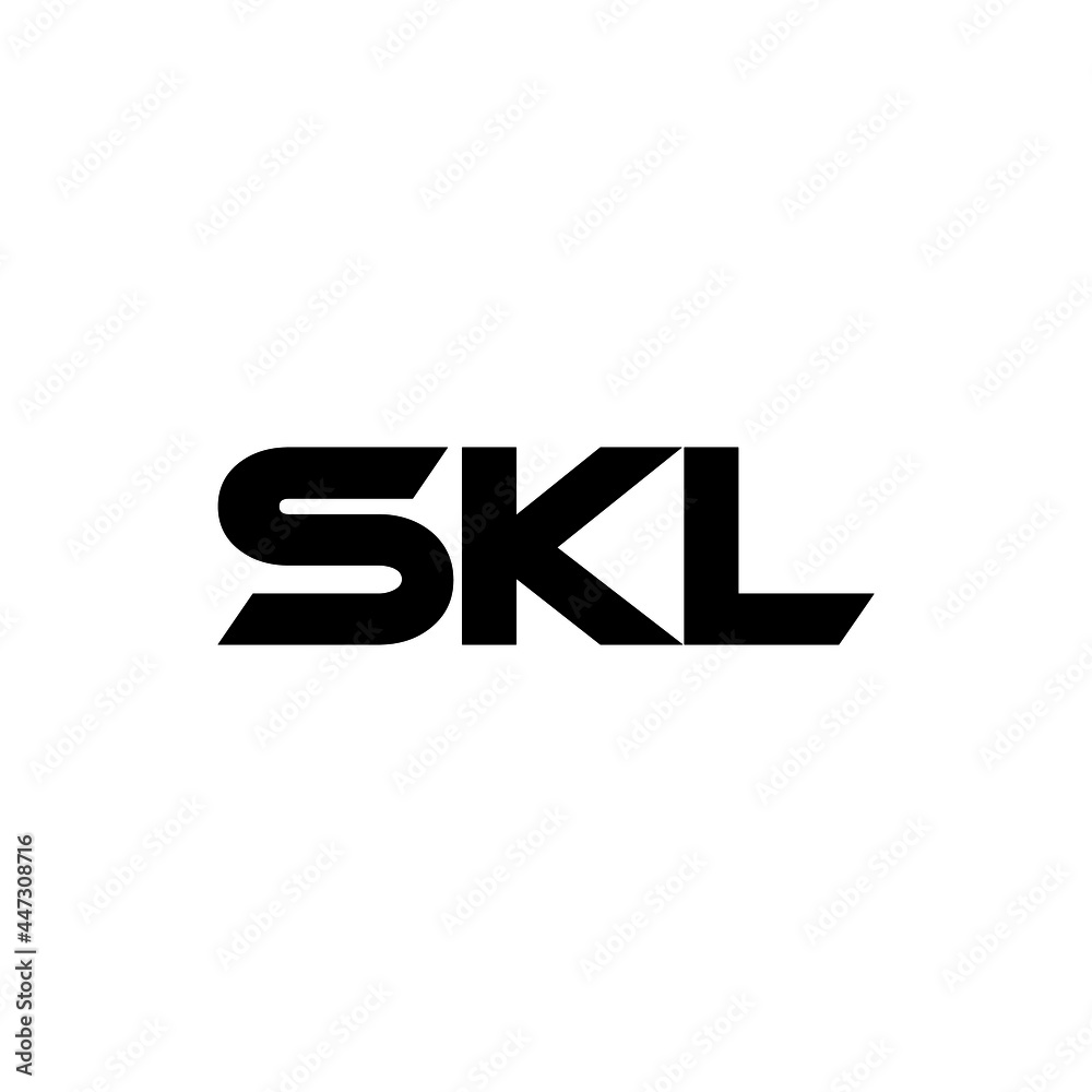 SKL letter logo design with white background in illustrator, vector ...
