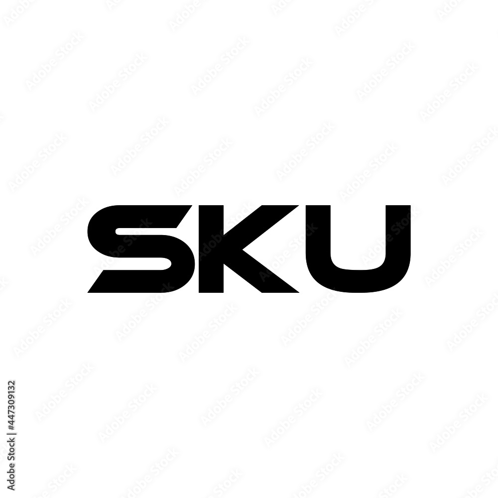 SKU letter logo design with white background in illustrator, vector ...