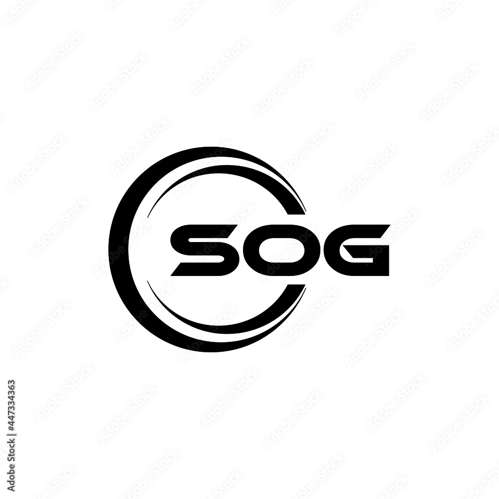 SOG letter logo design with white background in illustrator, cube logo ...