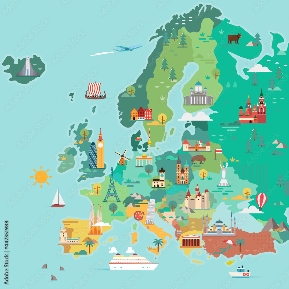 Vector de Stock Map of Europe. | Adobe Stock