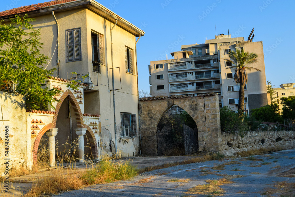Abandoned hotels and houses at Varosha, Famagusta, Cyprus Stock Photo ...