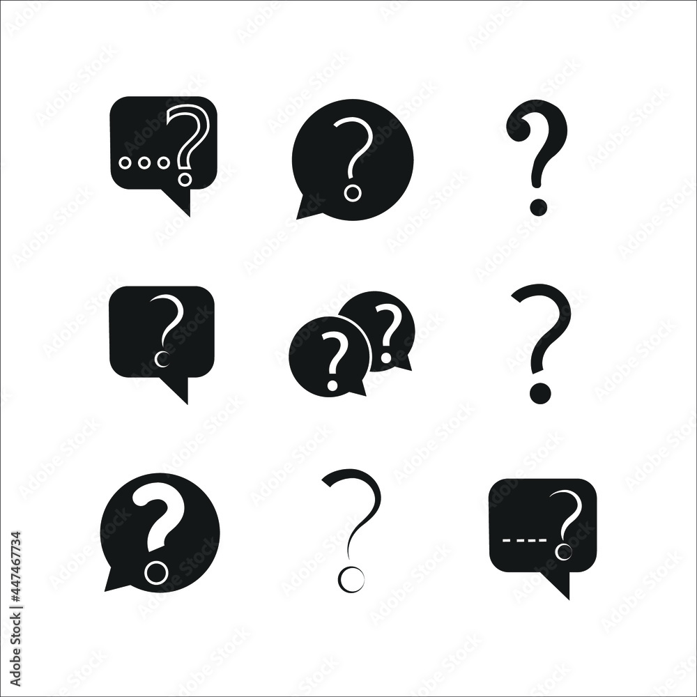 Vector de Stock Question Mark icon set. Question Mark icon pack symbol ...