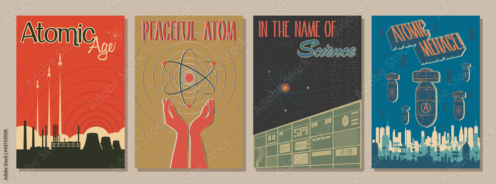 Atomic Age Propaganda Posters, Atom, Nuclear Energy Plant, Laboratory ...
