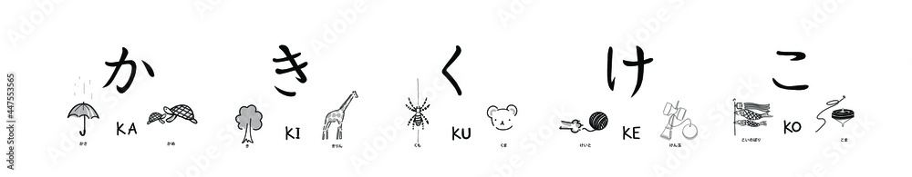 Japanese alphabets illustration Hand drawn sketch drawing. Japanese ...