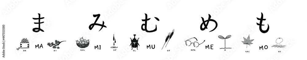 Vector de Stock Japanese alphabets illustration Hand drawn sketch ...