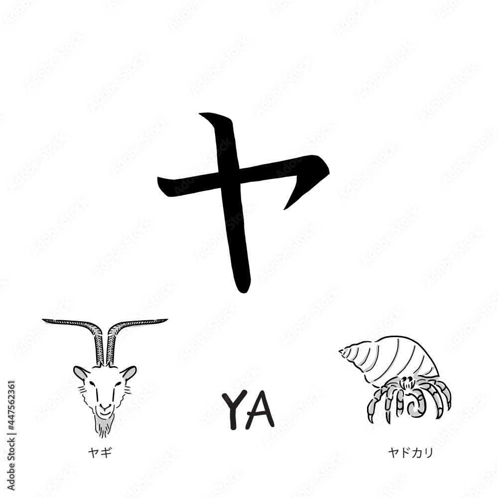 Japanese alphabets illustration Hand drawn sketch drawing. Japanese ...