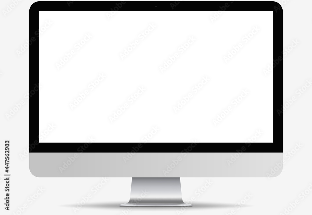 Computer Realistic Mockup isolated. Realistic Monitor Mock Up. Separate ...