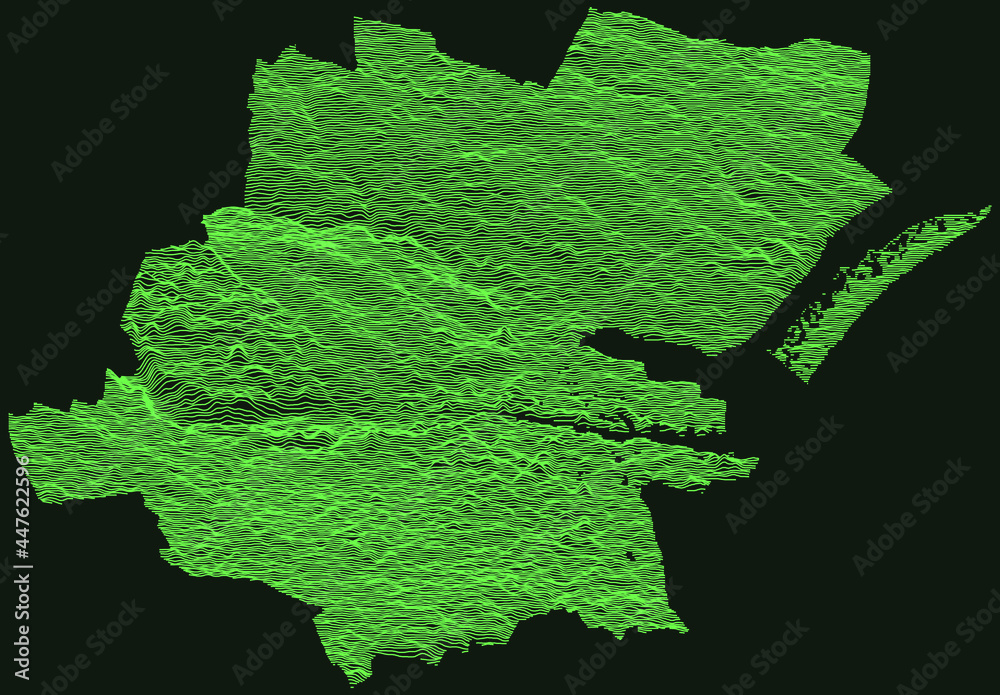 Stock-Vektorgrafik „Topographic military radar tactical map of Dublin ...
