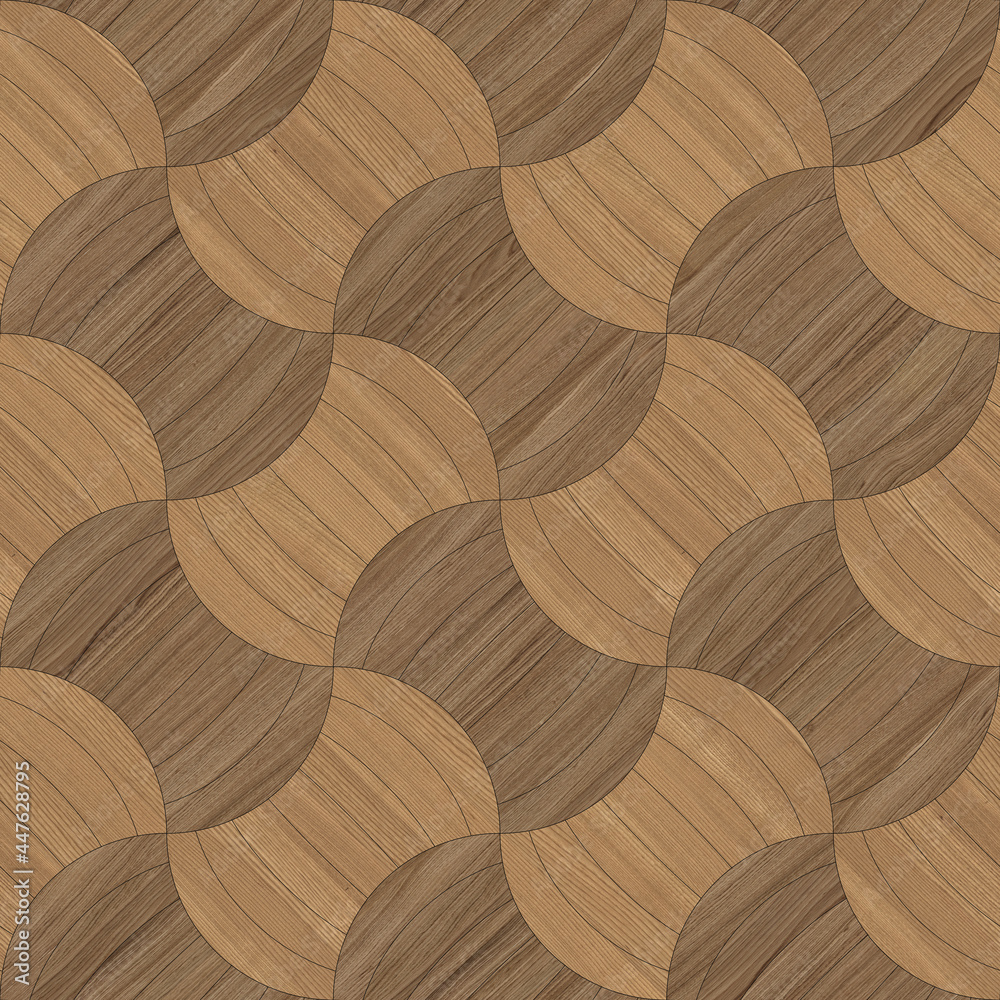 Ilustração Artistic oak parquet. Design floor for a modern interior ...