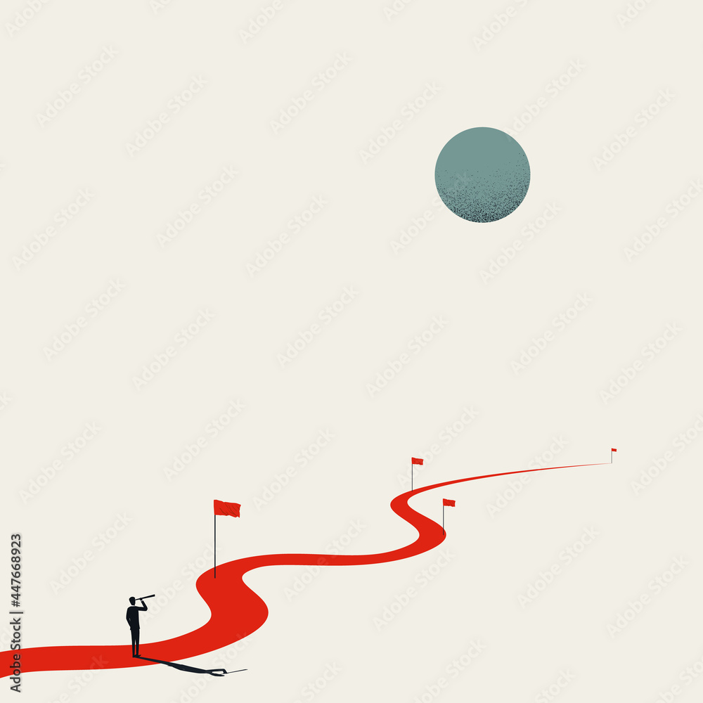 Business project milestones and timeline vector concept. Symbol of ...