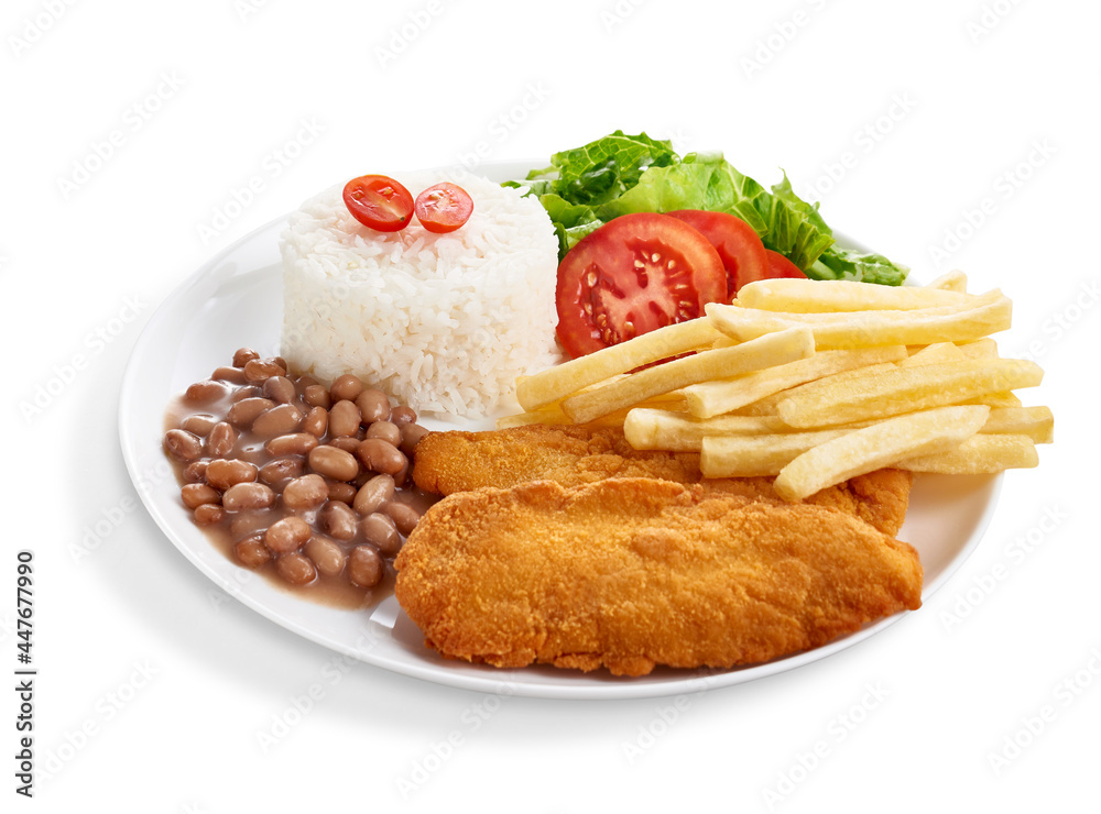 Foto Prato executivo de filet de frango a milanesa acompanhado de arroz ...